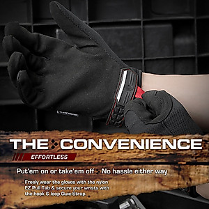Glove Station Tactical Gloves for Men, Essential Series Covert Black, 2XL (1 Pack) - Dexterity Work Gloves, Mechanic Tactical Work Gloves, Heavy-Duty Protection for Utility & Outdoor Tasks