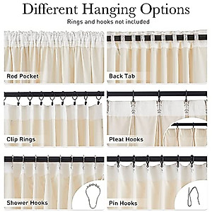 StangH White Velvet Curtains & Short Blackout Curtains