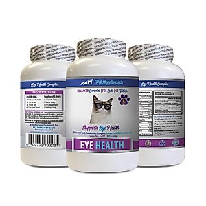 PET SUPPLEMENTS cat Eye Vitamins - Cats Eye Health Complex - Advanced Formula for Eye Sight - Immune Boost - cat astaxanthin - 1 Bottle (60 Tablets)