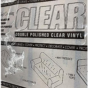 Mybecca Clear Marine Vinyl Gauge 8 54-Inch Wide- Sold Folded by Separate Yard