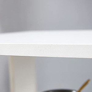 NebulaDeco 3-Tier End Table Nightstand White, Narrow Side Table with Storage Shelf, Small Bookshelf Bedside Table for Bedroom, Living Room, Office, Bathroom (Two-ply, White)