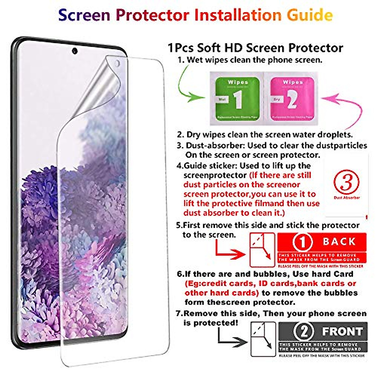 yuanming Compatible with Moto G Play 2021 Case,with HD Screen Protector,Shock-Absorption Flexible TPU Bumper Cove Soft Rubber Protective Case for Motorola Moto G Play 2021 (Black Brushed TPU)