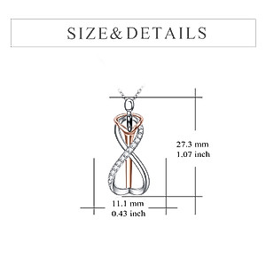 YFN Couple Hug Necklace Sterling Silver Anniversary Pendant Couple Jewelry Anniversary Valentines Day Birthday Gifts for Her Women Men