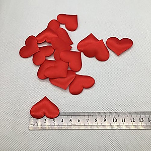 Dzrige 100 Pcs Heart Shaped Petals Love Heart Shaped Sponge Petals Romantic Red Heart Confetti For Party Decoration Handmade DIY Petals Birthday Table Wedding Valentine Day Supplies