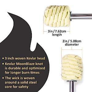 FIRE MECCA Fire Staff – 3 Inch Woven Kevlar MoonBlaze Head – Custom Length – 60 Inch Length – Aluminum Tube Body – Flow, Spinning, Circus, Dance Prop – for Festivals, Ceremonies, & Performances