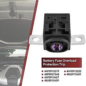 NEWHOW 4F0915519 Battery Fuse Box Overload Protection Trip Replacement for Audi A3 A4 A5 A6 A8 Q5 Q7 TT RS4 RS5 RS6 RS7 Replace 8P0937548, 4F0915457, 8J0915459