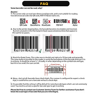 NADAMOO Wireless Barcode Scanner 328 Feet Transmission Distance USB Cordless 1D Laser Automatic Barcode Reader Handhold Bar Code Scanner with USB Receiver for Store, Supermarket, Warehouse