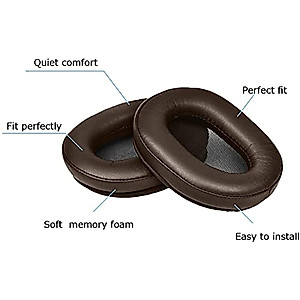 MDR-1A Earpads Replaceable Earmuffs Ear Pad Ear Cushion Repair Parts are Compatible with Sony MDR-1A/1A-DAC /1A-BT Headphones（Dark Brown）
