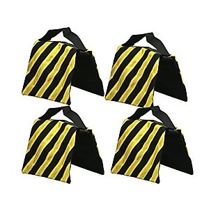 StudioFX SANDBAG Sand Bag SADDLEBAG Design Weight Bags for Photo Video Studio Stand by Kaezi Photography (Yellow - 4 Pack)