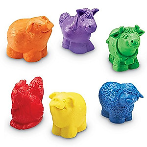 Learning Resources Jumbo Farm Counters - 30 Pieces, Ages 18+ months Toddler Learning Toys, Preschool Toys, Farm Animals for Kids