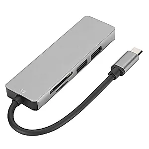 USB C Hub,5 in 1 Type‑C Adapter,for HDTV Multifunction Multiport Card Reader Adapter Docking Station, TypeC/USB3.0/ for HDMI/Memory Card Interface