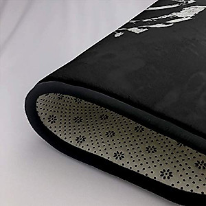 3x5 Rug 60x39 inch Rugs Bedside Mats Home Decor Carpet Luxury Fashion Non-Slip-Gothic Occult Satan Penta Symbol Skull