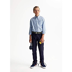 French Toast Boys Long Sleeve Oxford Shirt (Standard & Husky), Light Blue, 10