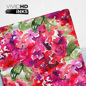 iiRov Summer Design Ink-Fuzed Decorative Throw Pillow - Tropical Hydrangea Flowers