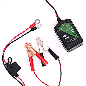 Unocho 12 volt battery charger 750mA smart automatic battery charger and maintainer intelligent trickle charger for automotive car motorcycle lawn mower boat atv sealed lead acid batteries