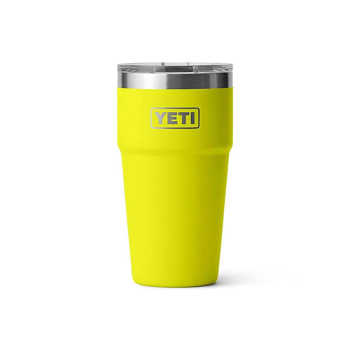 YETI Rambler 20 oz Stackable Tumbler, Stainless Steel, Vacuum Insulated with MagSlider Lid, Firefly Yellow