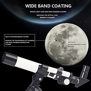 Astronomical Telescope for Kids- Professional Stargazing HD Refractor Telescope 400mm Focal Length, High Magnification Astronomical Telescope to Observe Deep Space Stargazing for Kids Beginners…