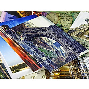 Travel postcards,Set of 30 Post cards variety pack depicting from Around the World Famous Travel Sites,Assorted Postcards Bulk, 4 x 6 -Paris