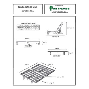 KD Frames Studio Bifold Futon (Full)
