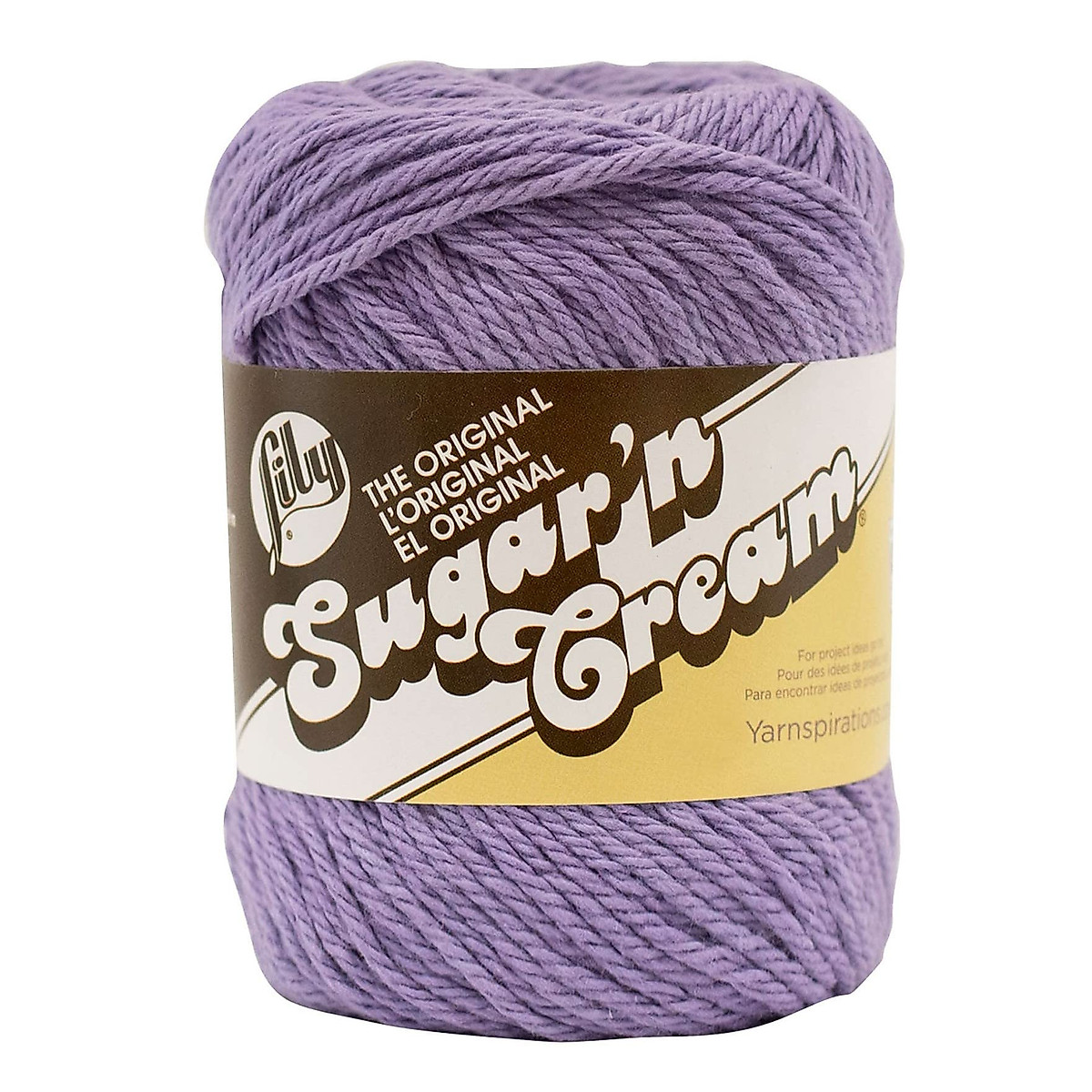 Lily Sugar 'n Cream Yarn - 100% Cotton - Assortment (Purple 'n Orange)