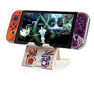 Busjoy Stand for Nintendo Switch, Steam Deck, Switch OLED, Switch Lite, Animal Crossing Angle Adjustable Holder, Portable Foldable Non-Slip Bracket-Black