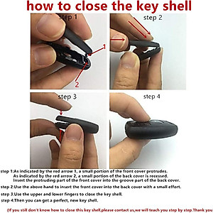 Key Fob Shell Case Fit for Keyless Entry Remote Car Key Housing Replacement with Free Screwdriver (Casing Only Without Blade) (2pcs)