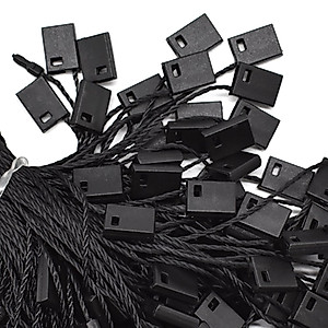 Hang Tag String Black 7" 1000Pcs Nylon Snap Lock Pin Loop Fastener Hook Ties Easy and Fast to Attach by Renashed