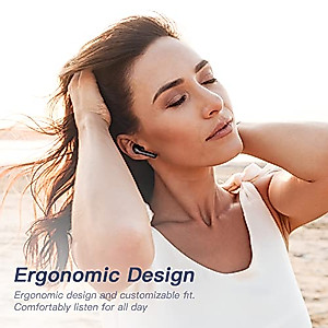 [2022 Upgraded] True Wireless Earbuds Bluetooth 5.3 Headphones with Superior Stereo Sound, Gaming Buds, IPX8 Waterproof Earphones, 8Hr Long Playtime/Single Charge, Touch Control in-Ear Headset w/Mic