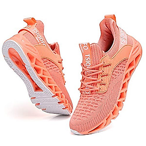 TSIODFO Slip on Sneakers for Women Casual Sport Running Shoes Athletic Train Tennis Walking Shoes Ladies Gym Workout Jogging Fashion Sneaker Pink Size 6