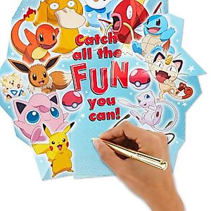 Hallmark Pokémon Pop Up Birthday Card for Kids (Pikachu, Squirtle, Charmander, Bulbasaur)