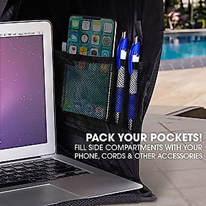 RitzGear Laptop Sun Shade | Portable Compact Anti-Glare Screen Hood, Tent & Carry Case for 17” Computer, Tablet & Smartphone | Light Reflective Shield & Waterproof Privacy Cover for Working Outside