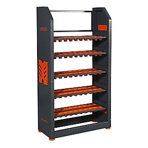 LYREIGN 10-Row Large Capacity CNC Tools Holder Cart, Double-Sided CNC Tool Storage Rack Organizers, Parallel Storage CNC Tool Holder Trolley for CNC Machinists Workers