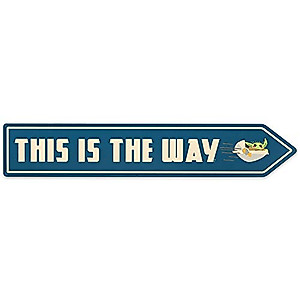 Open Road Brands Disney Star Wars: The Mandalorian Baby Yoda Arrow - This is The Way - Baby Yoda Wall Decor Featuring Grogu, The Child