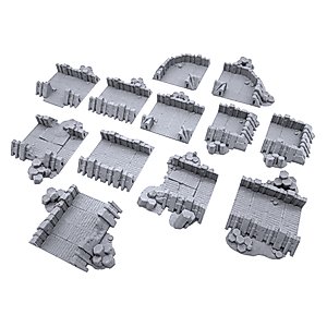 Planetary Outpost Trenches by Makers Anvil - Compatible with Dungeons and Dragons (DND), 28mm Miniature Wargaming, Tabletop RPGs, Wargame Scenery