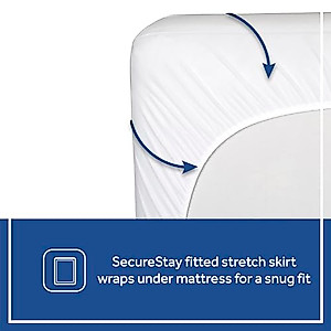 Sealy Baby Cool Comfort Fitted Waterproof Infant Cooling Crib Mattress Protector Pad and Toddler Bed Cover, Durable and Comfortable Topper, Machine Washable and Dryer Friendly, 52” x 28”- White