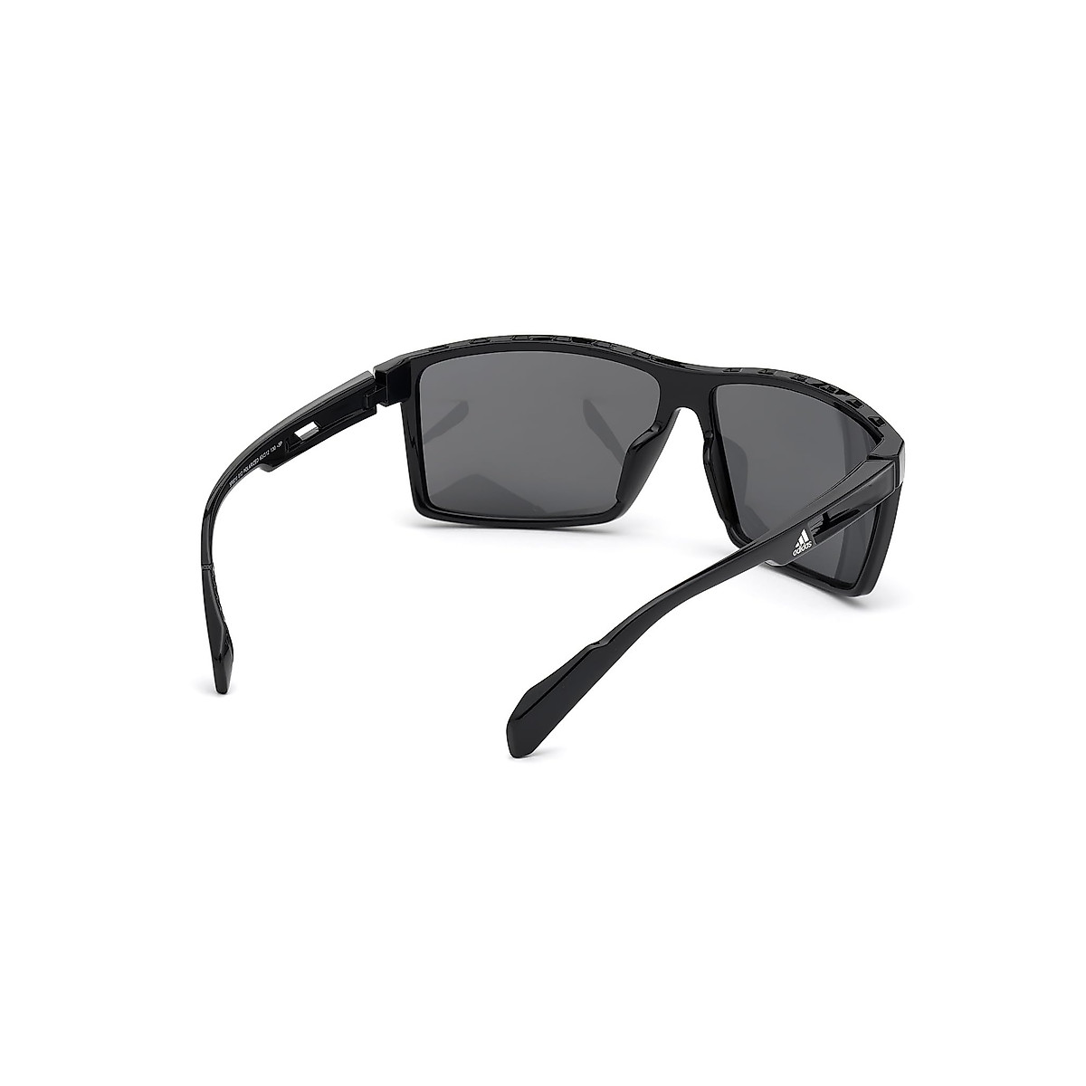 adidas Men's Injected Sun Glasses Round Sunglasses, Shiny Black/Smoke Polarized, 63/12/130