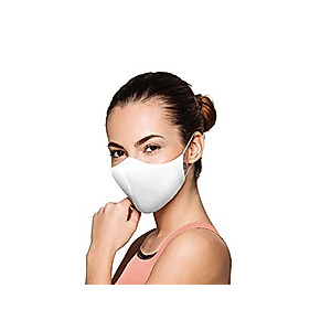 Bloch Soft Stretch Reusable Face Mask, White, Adult, 3 Count (Pack of 1)