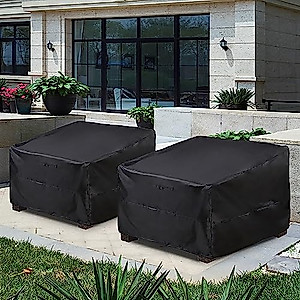 ALSTER Outdoor Chair Covers Waterproof 2 Pack, Patio Chair Covers(35" L x 40" W x 33" H), Durable and Waterproof Black Covers for Lounge Deep Seat, Rain Snow Dust Wind-Proof