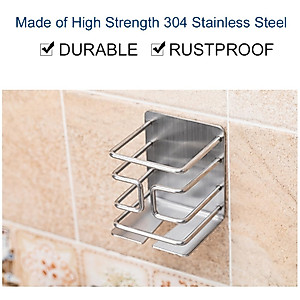 BelleJoomu Electric Razor Holder Wall Mounted Wall Mounted Rack with 3M Self-Adhesive 304 Stainless Steel Space-Saving Bathroom Organizer for Shavers | Durable & Multi-Functional