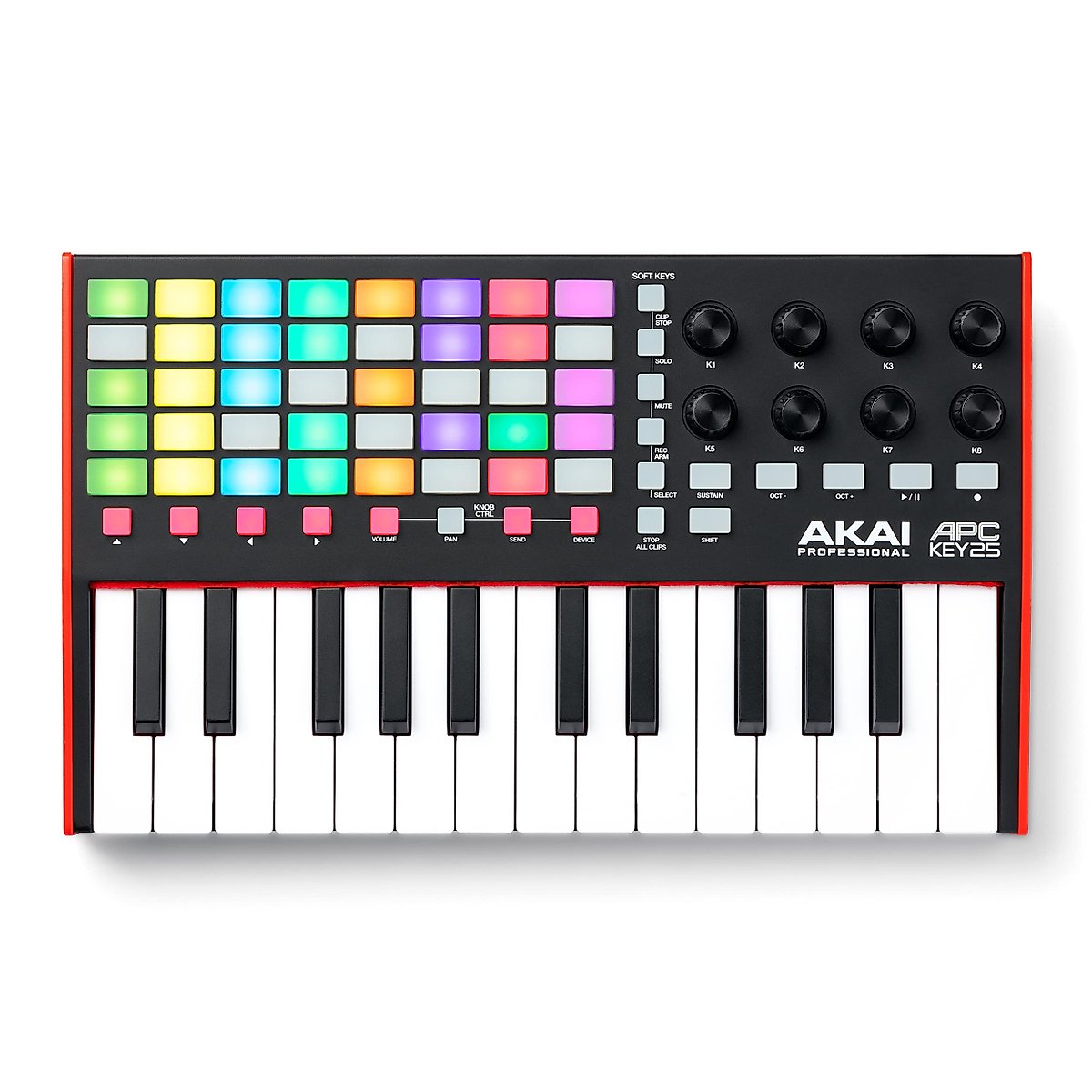 AKAI Professional APC Key 25 MK2 - 25-Key USB MIDI Keyboard Controller for Clip Launching with Ableton Live Lite, 40 RGB Pads and 8 Rotary Knobs