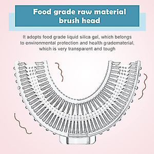 SEGMINISMART Kids U Shaped Toothbrush,U Shape Toothbrush,U Shape Kids Manual Toothbrush,Soft Silicone Brush Head,360° Oral Teeth Cleaning Design for Toddlers and Children,4 Pack