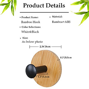 BeiLeiNiceHK Self Adhesive Hooks, Robe Hooks Reusable Seamless Hooks, Heavy Duty Adhesive Hooks, Utility Hooks for Bedroom, Kitchen, Bathroom 4 Pack (Black)