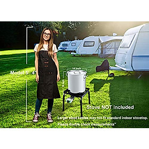 CONCORD 42 QT Stainless Steel Stock Pot w/Basket. Heavy Kettle. Cookware for Boiling (42)