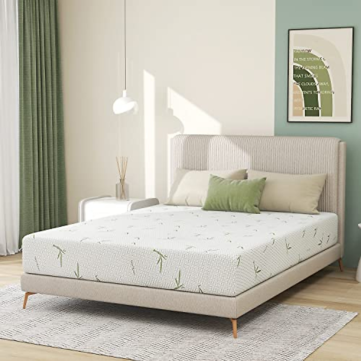 wOod-it Queen Mattresses, Memory Foam Mattress Queen Size Bed in a Box Cooling Gel Medium Firm CertiPUR-US (10 Inch)