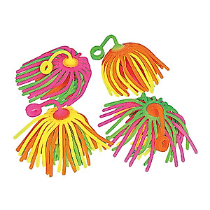 Neon Large Stretchy Noodle Ball Yo Yos (Set of 12) Party Favor Toys