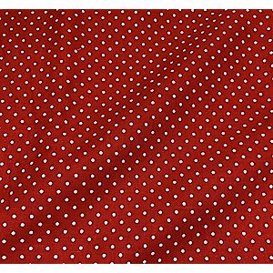 White Swiss Polka Dot On Red - Riley Blake 100% Cotton Fabric