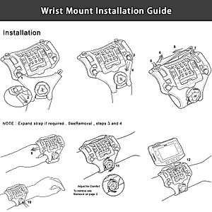 Wristband PDA Holder, Wrist Mount Strap for Zebra WT6000 WT60B0 Handheld Computer Scanner, Great for Baggage Handlers,Postal Carriers,Retail Workers, Warehouse Employees (Black) SG-NGWT-WRMTS-01
