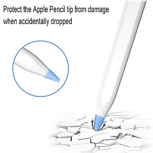 Weewooday 24 Pieces Silicone Nibs Covers Compatible with Pencil 1st and 2nd Generation, Pencil Tip Cover Anti-Slip Protective Cover Noiseless Drawing Writing, 12 Colors