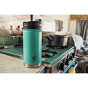 Mizu V5-15 oz. Stainless Steel Vacuum Insulated Wide Mouth Bottle with Coffee Lid, Ice Blue, One Size