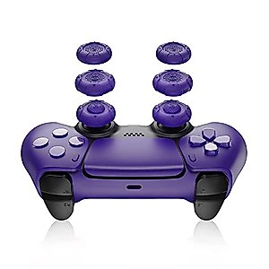 GeekShare Thumb Grip Caps for Playstation 5 Controller, Thumbsticks Cover Set Compatible with Switch Pro Controller and PS4 PS5 Controller, 3 Pairs / 6 Pcs (Purple)
